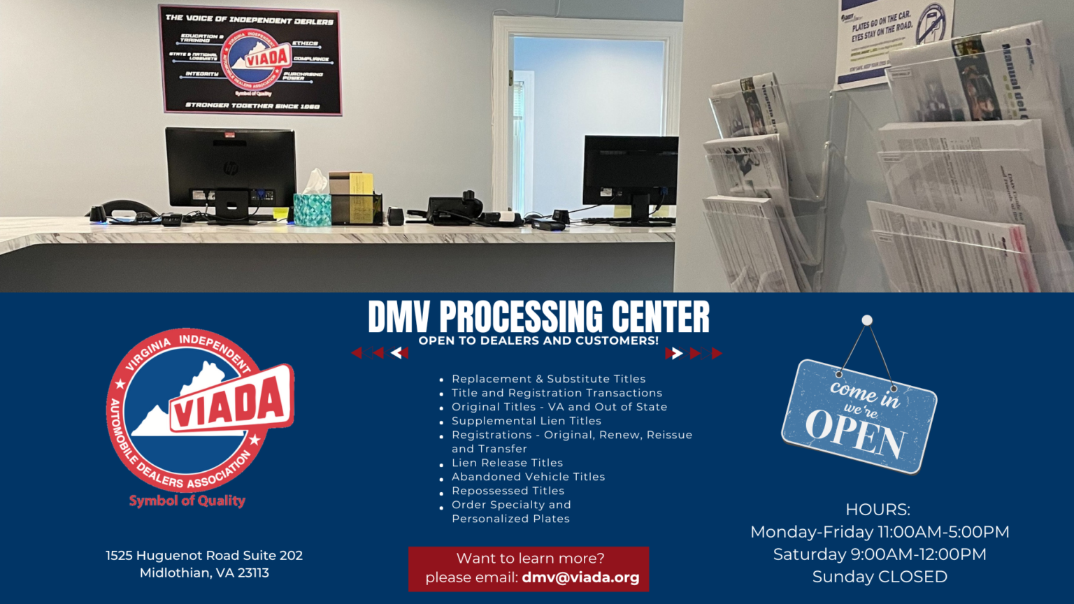 DMV Titling Center – Virginia Independent Auto Dealers Association
